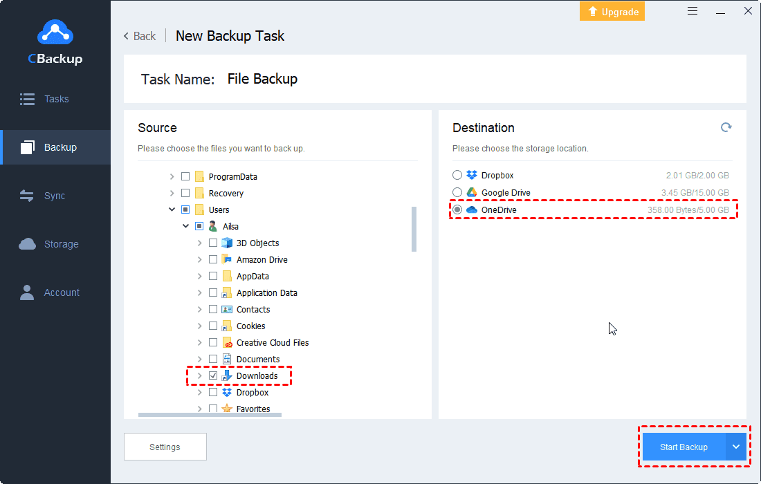Let OneDrive Backup Downloads Folder In 4 Free Ways