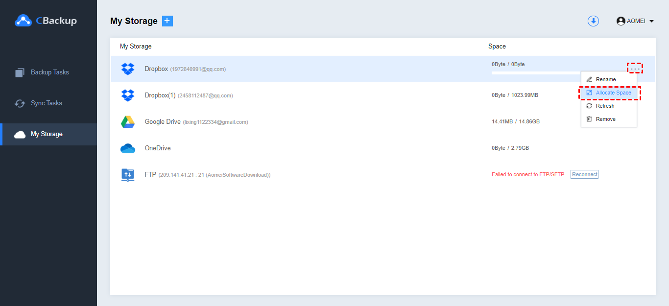 How to Manage your Cloud Drives in CBackup?