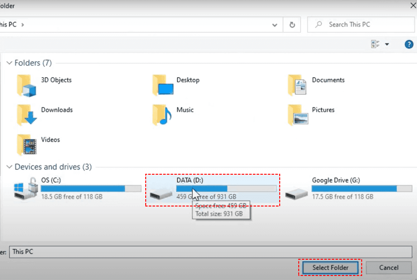 Quickly Change Google Drive Folder Location In 2 Ways